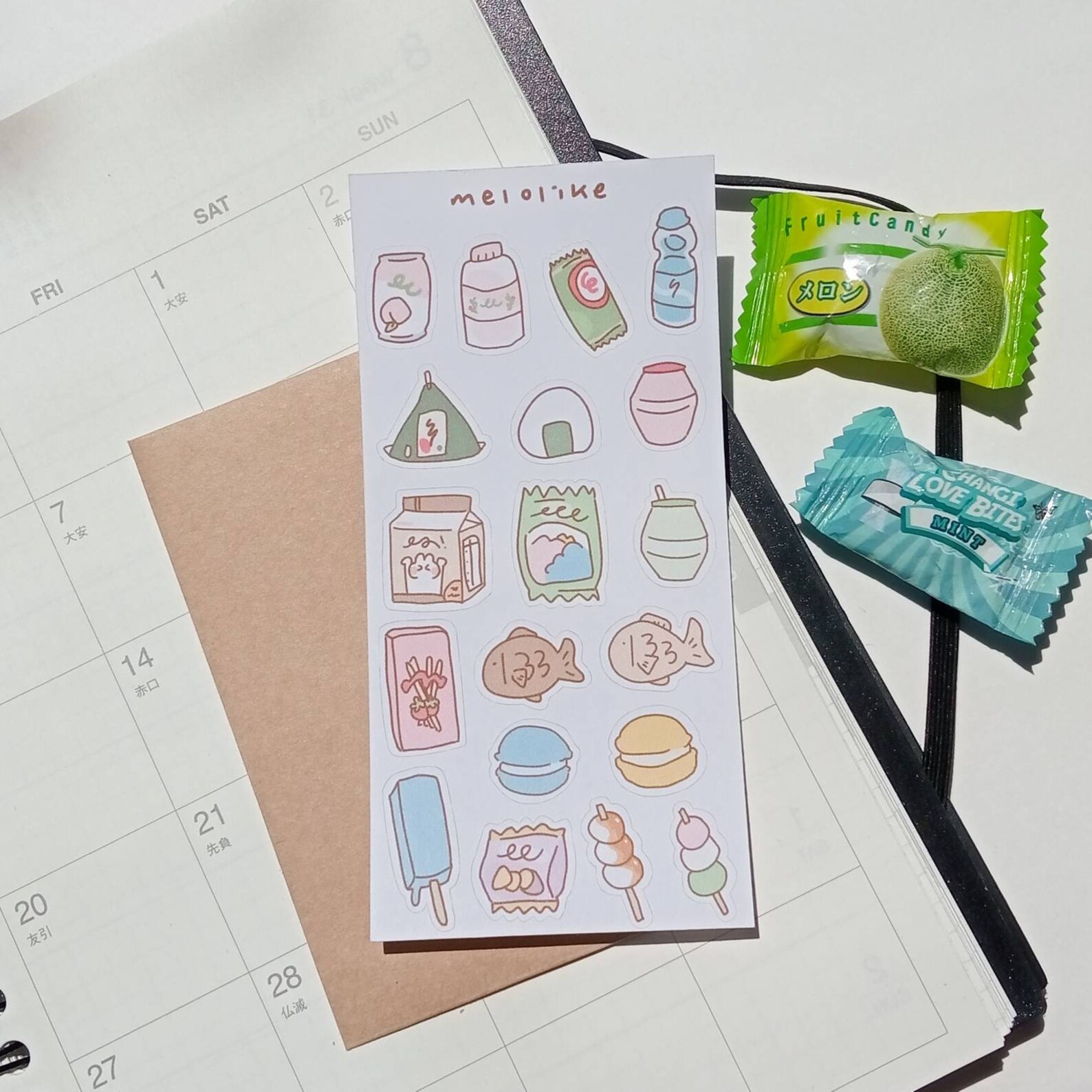 SNACK DOODLES Sticker Sheet | Etsy