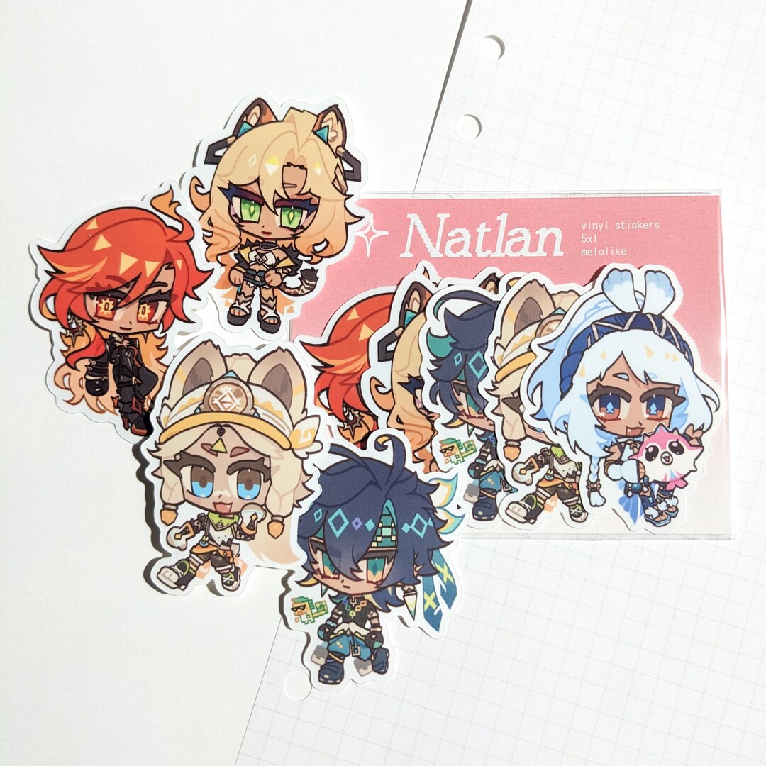 Genshin Impact Natlan Stickers Mualani Kinich Kachina Xilonen Mavuika ...