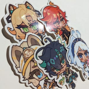 Genshin Impact Natlan Stickers Mualani Kinich Kachina Xilonen Mavuika ...