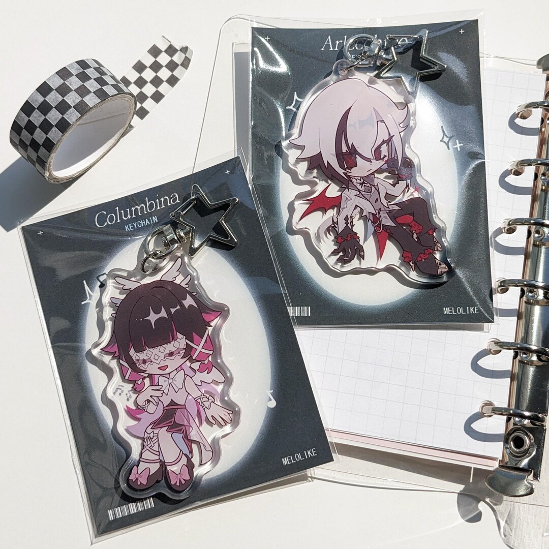 Columbina & Arlecchino Keychain Genshin Impact - Etsy Australia