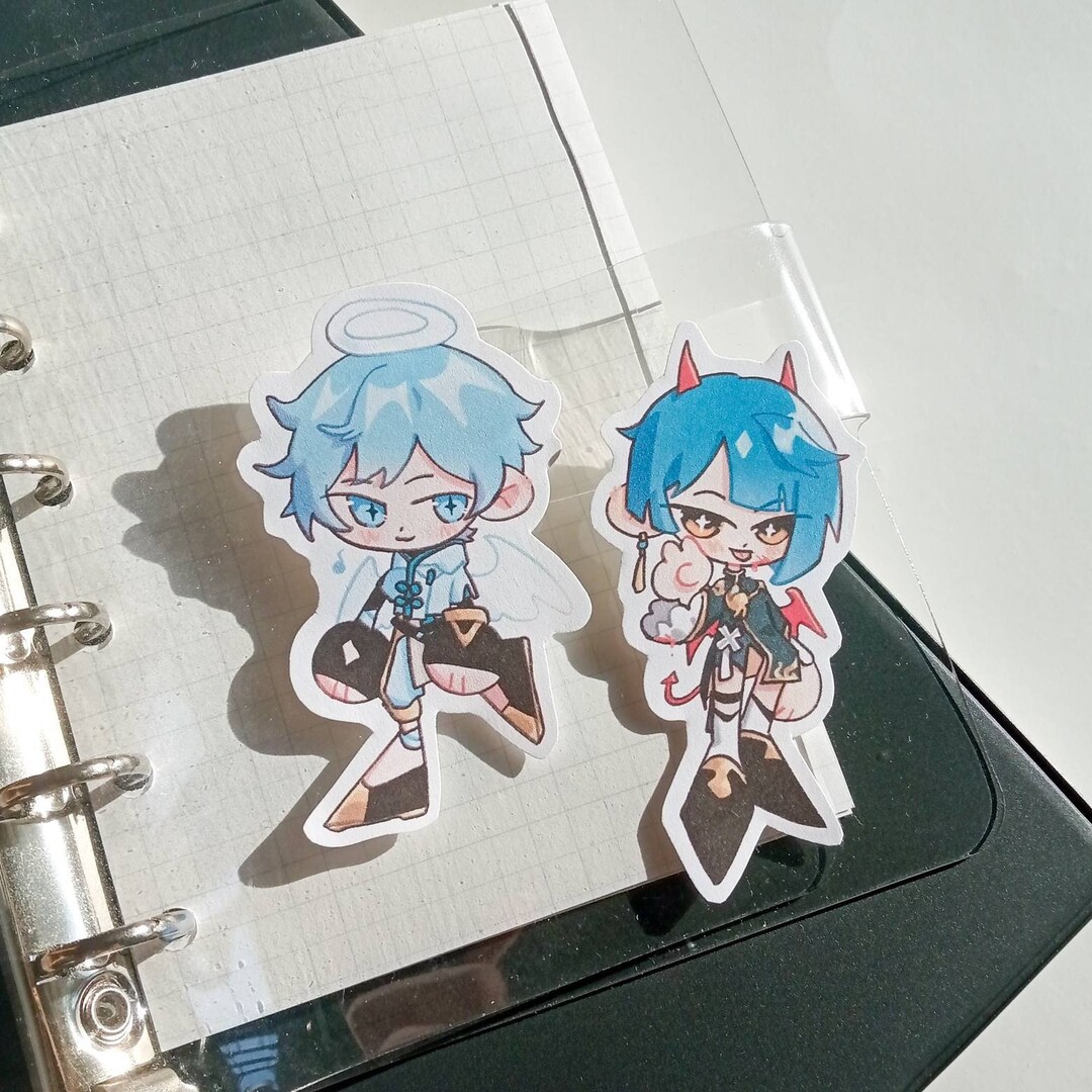 Genshin Impact Xingqiu & Chongyun Stickers angel and - Etsy