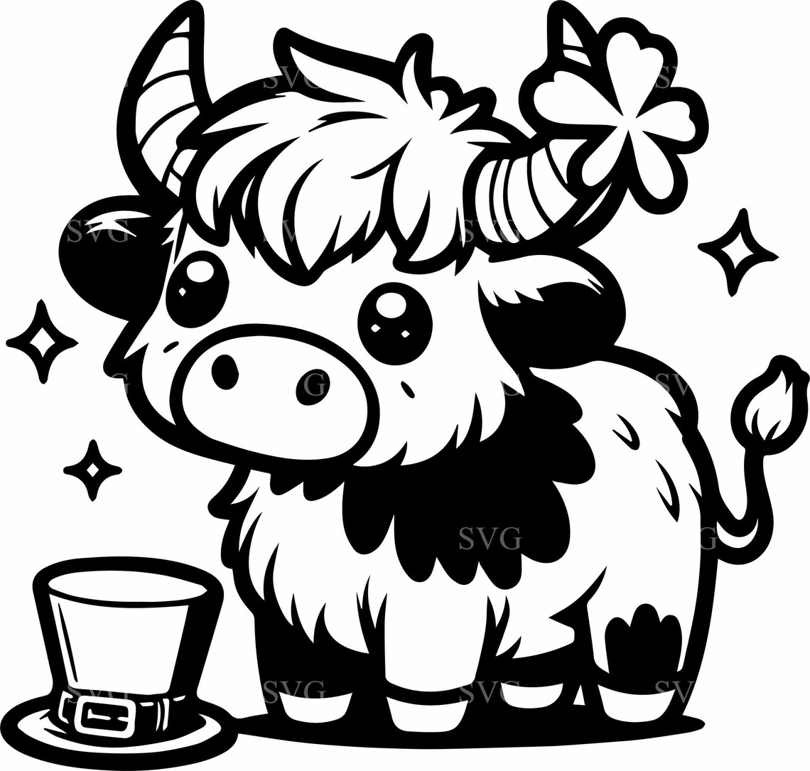 4 Irish Cow SVG | St. Patrick's Day Clipart (digital Download) - Etsy