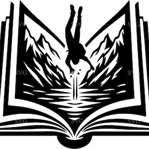 4 Adventure Book SVG, Fantasy Reading Cut File, Explore Mountains and ...