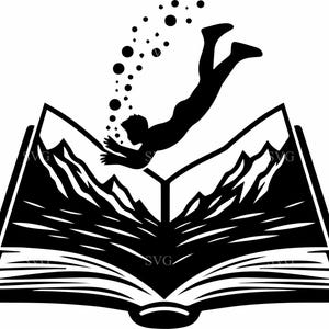 4 Adventure Book SVG, Fantasy Reading Cut File, Explore Mountains and ...