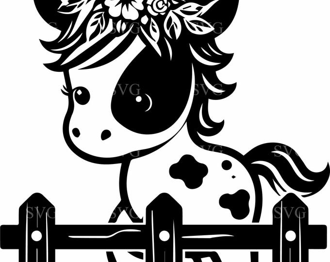 Cute Pony Svg, Horse Svg, Ranch Svg, Barn Svg, Horse Svg Files, Farm ...