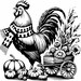 Farm Wagon Design – Rooster Pumpkin SVG Cut File – Fall Harvest Barn ...