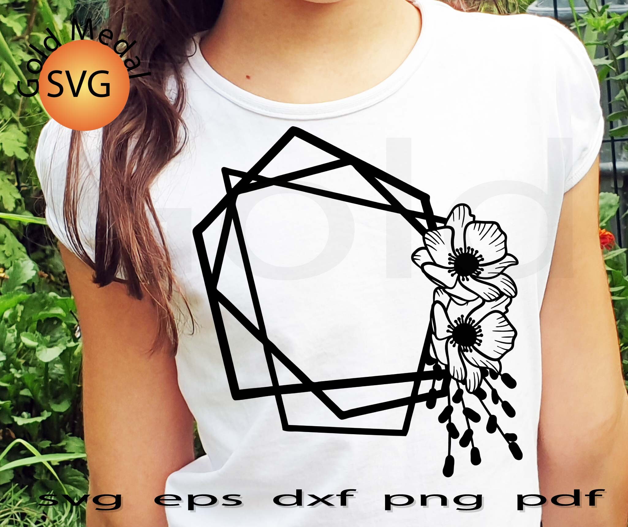 Wire Frame Svg Floral Frame Svg Monogram Frame Svg Flower - Etsy