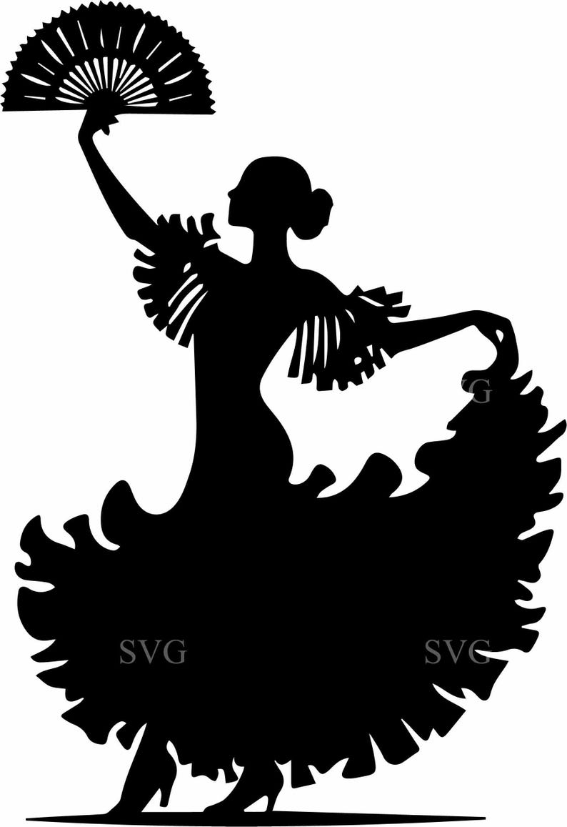 8 Flamenco Dancer SVG – 8 Spanish Silhouette Cut File – Cricut Design ...