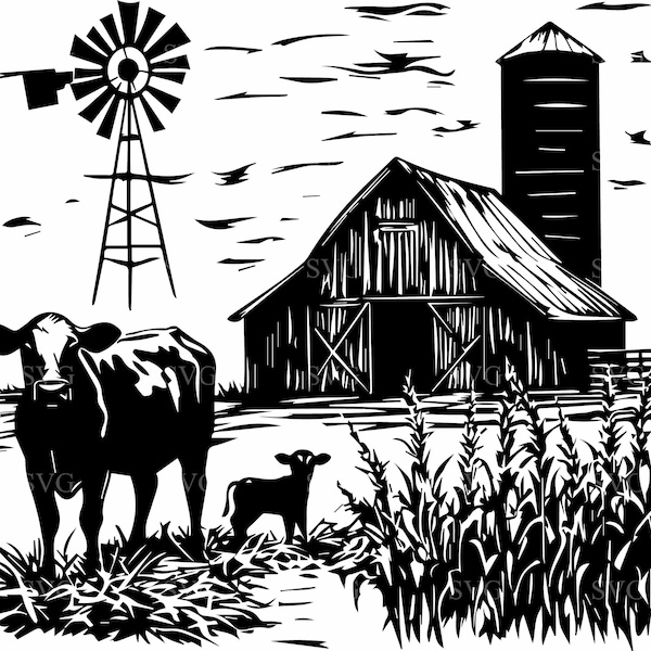 Farm Scene - Etsy