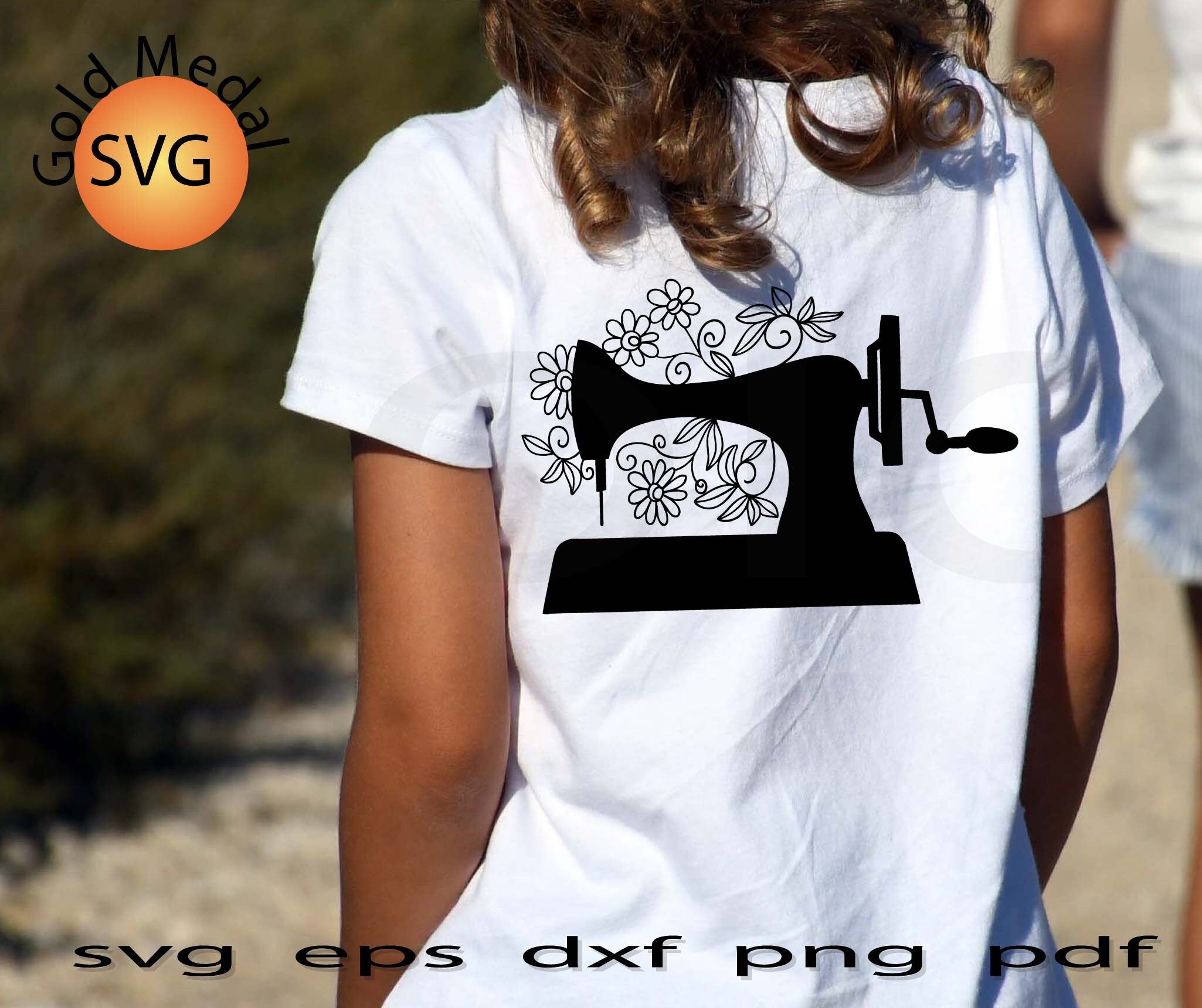 Tailor Svg Floral Sewing Machine Doodle Flower Craft Hobby - Etsy