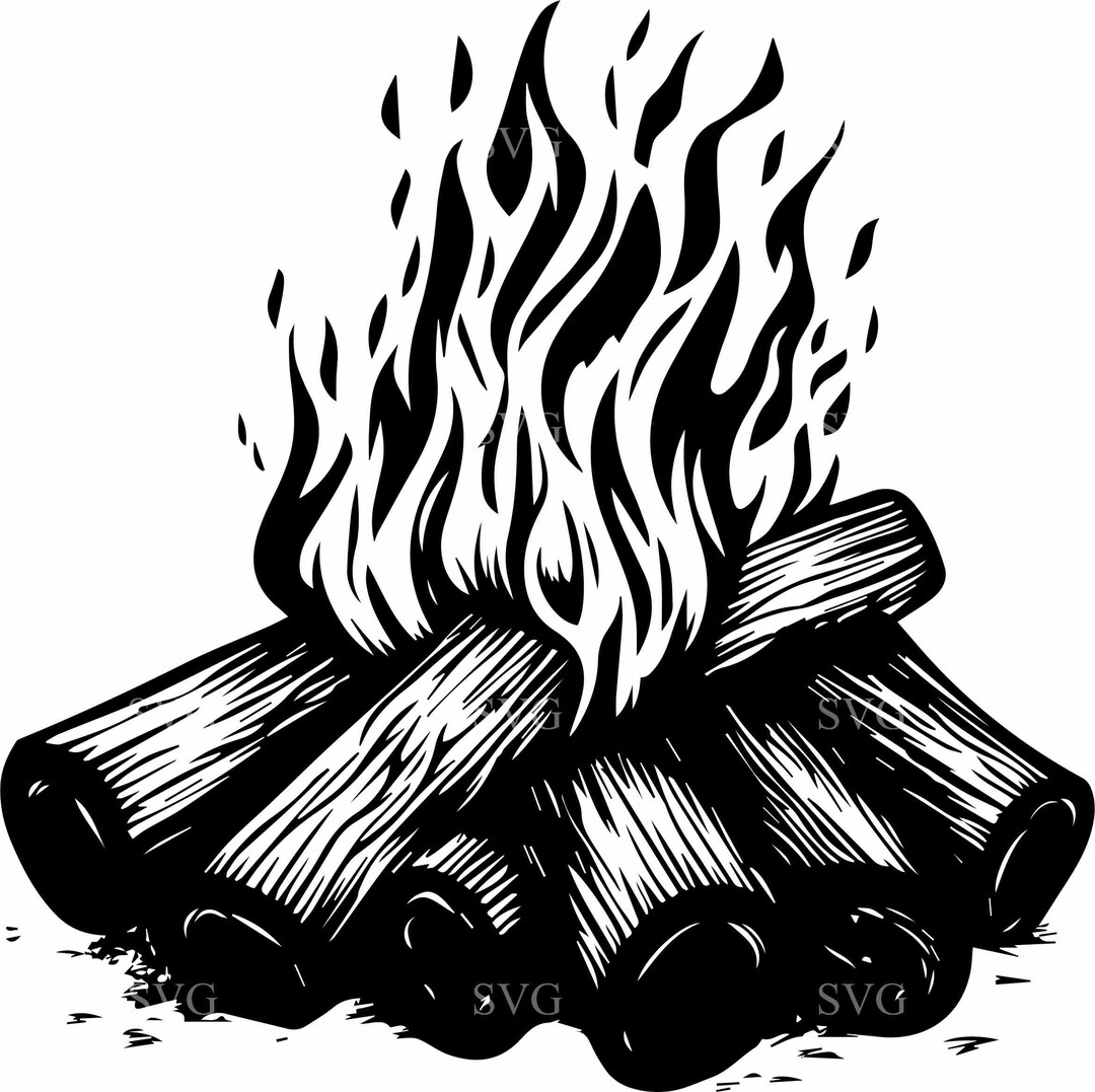 8 Campfire SVG, 8 Bonfire Cut File, Camping Fire SVG, Outdoor Adventure ...