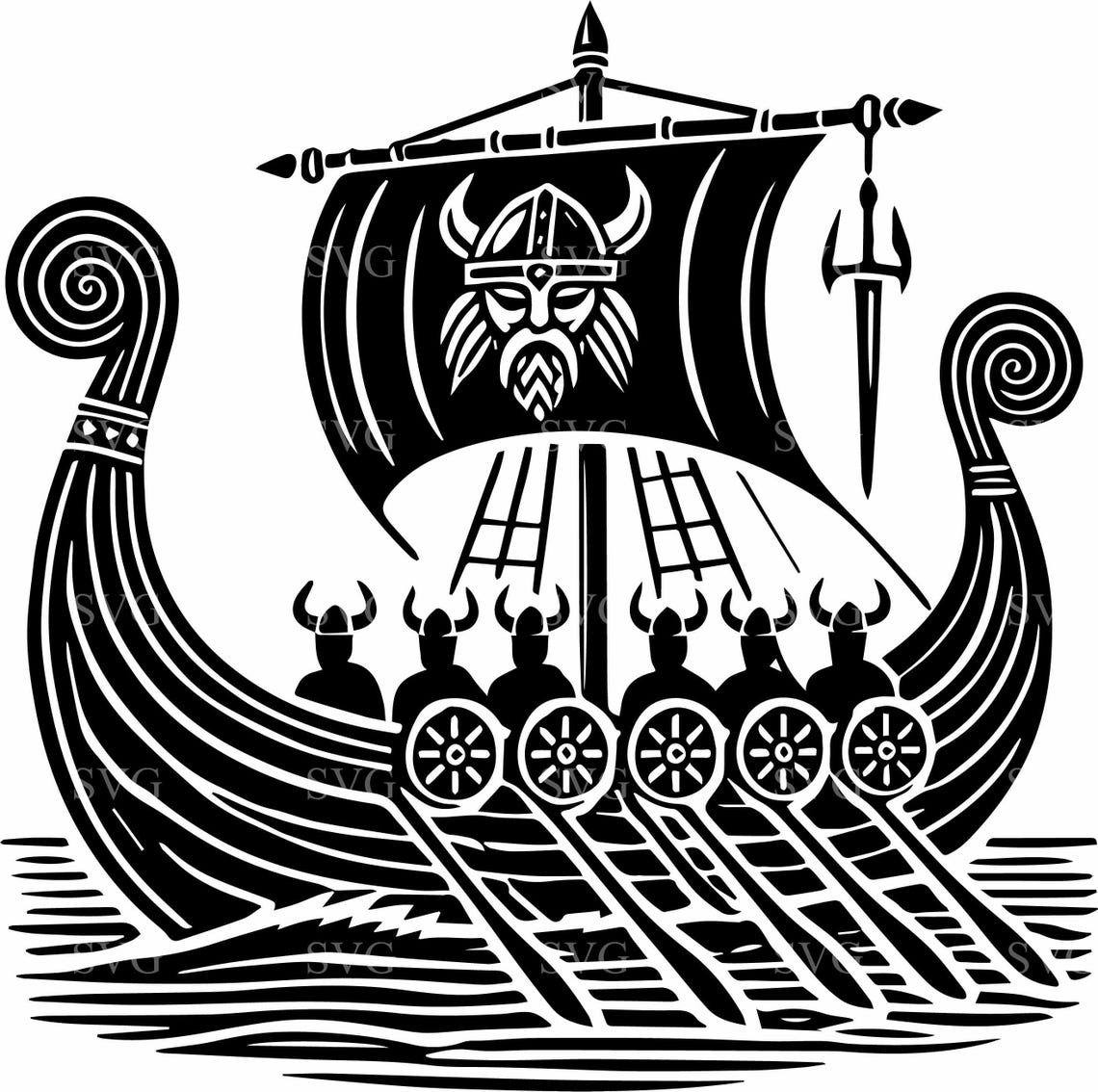 8 Viking Ship SVG, Nordic Longboat Cut File (digital Download) - Etsy