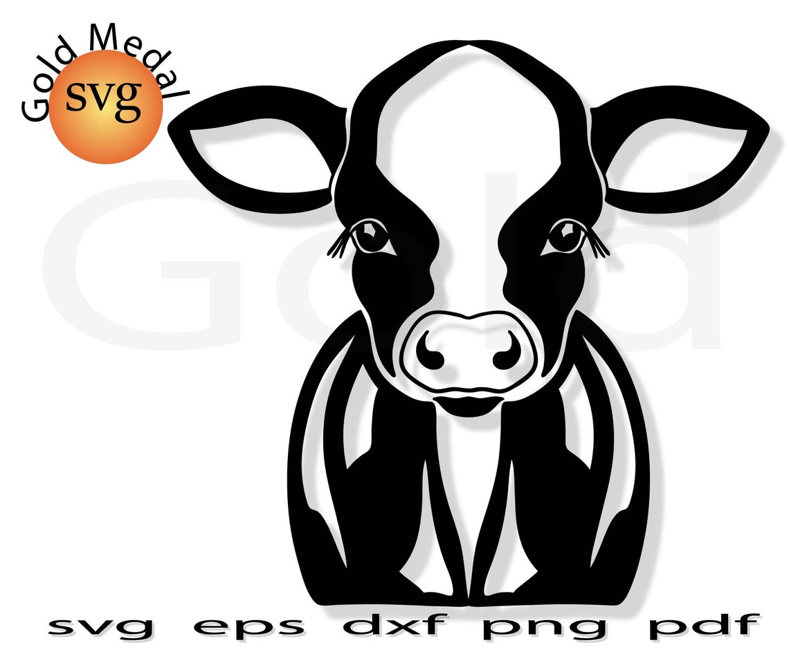 Cow Silhouette Svg Cow Head Svg Farm Animal Svg Heifer Svg - Etsy