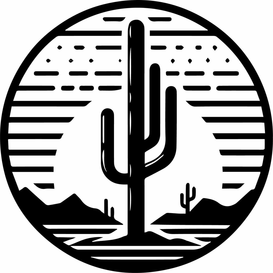 10 Desert Sunset Cactus SVG – Southwestern Silhouette Cut File (digital ...