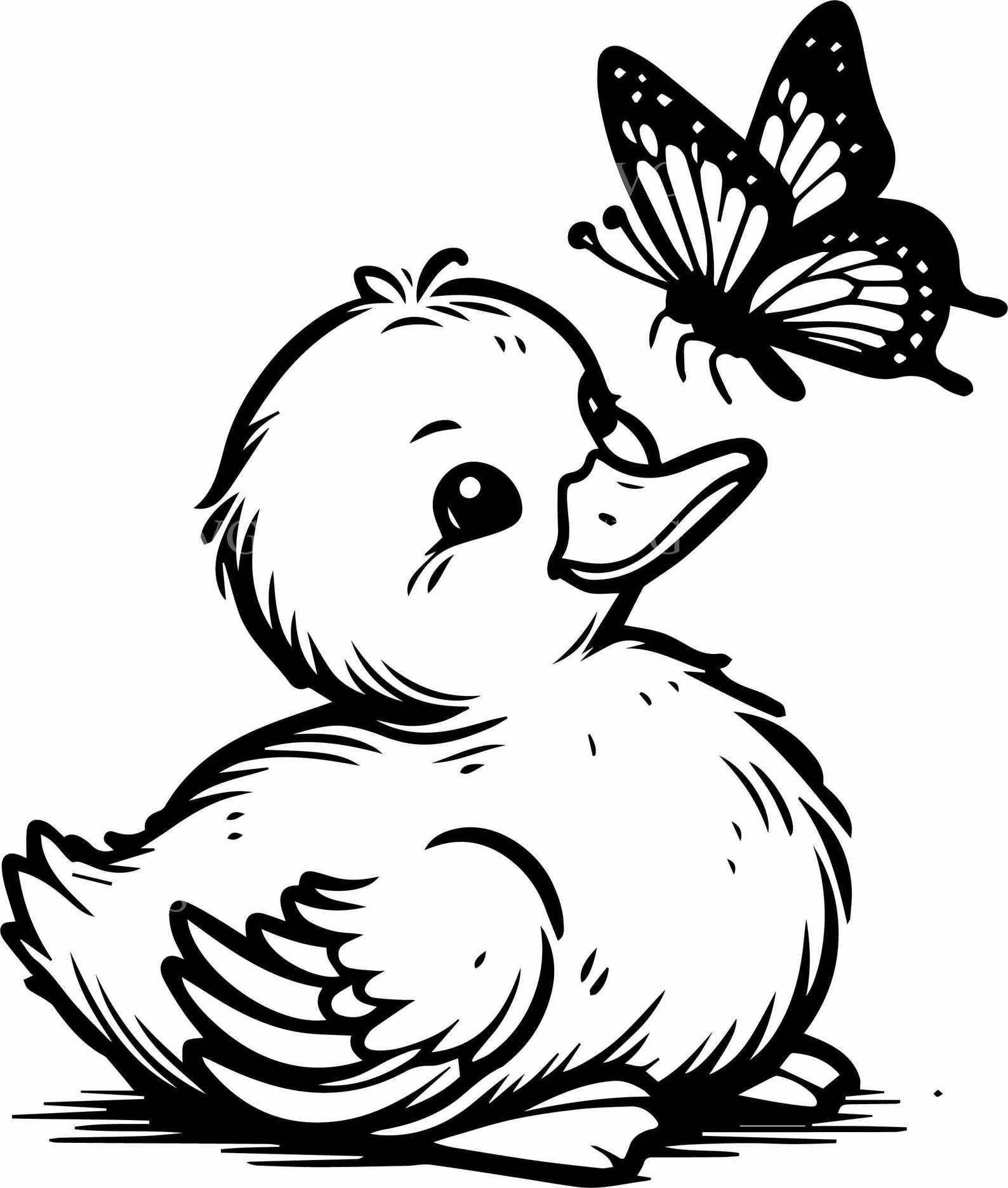 7 Duck Butterfly SVG – Spring Easter Nursery Decor Cut File (digital ...