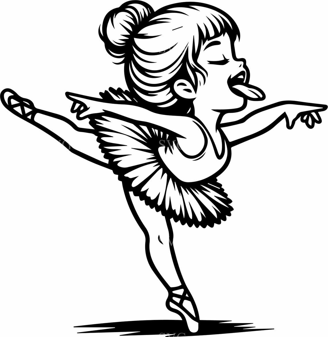 4 Cute Ballerina SVG – Ballet Girl Cut File for Cricut Kids Crafts ...