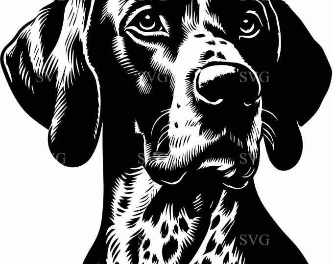 Pointer Dog SVG, 4 Detailed Hunting Dog Silhouette Cut File, Outdoor ...
