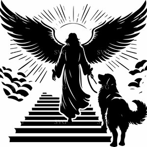 8 Angel With Dog SVG – Pet Loss Memorial SVG Cut File for Sympathy ...