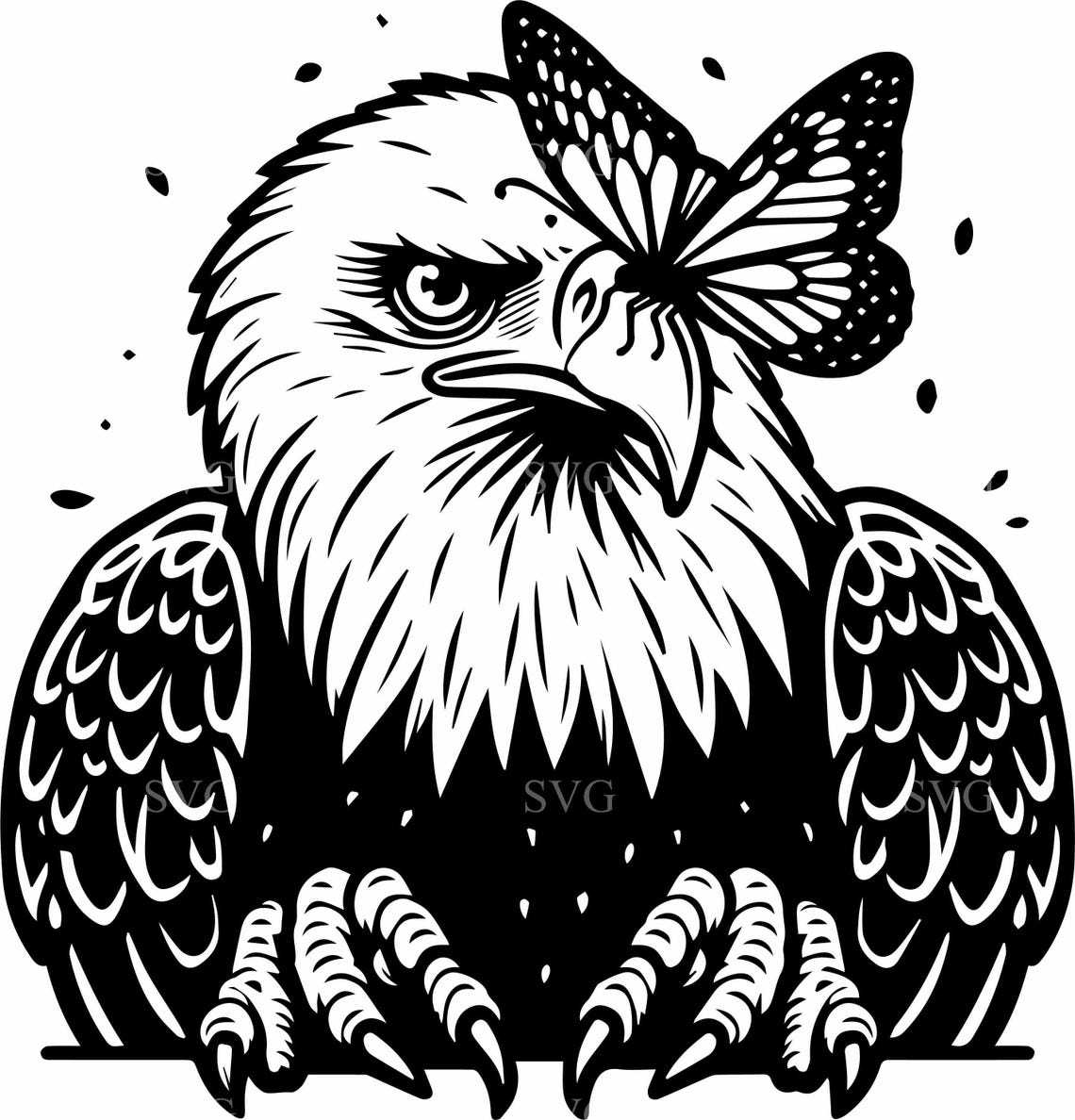 7 Bald Eagle Butterfly SVG Cut File – Patriotic Wildlife Design ...