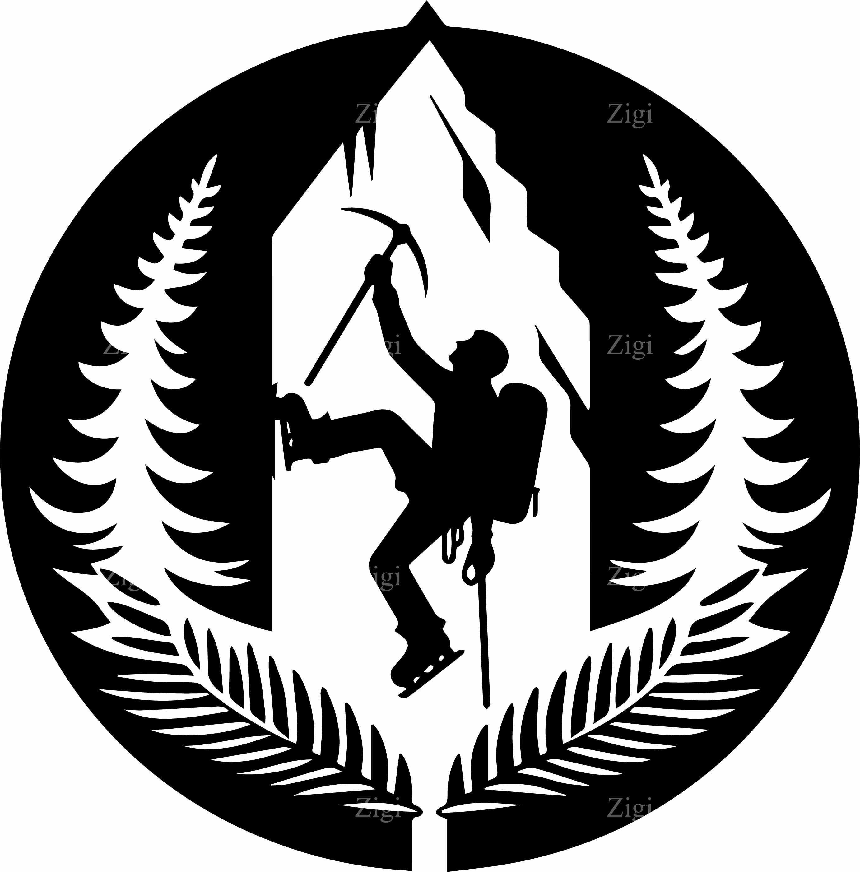 4 Ice Climber SVG – Mountain Climbing Silhouette Cut File for Cricut ...