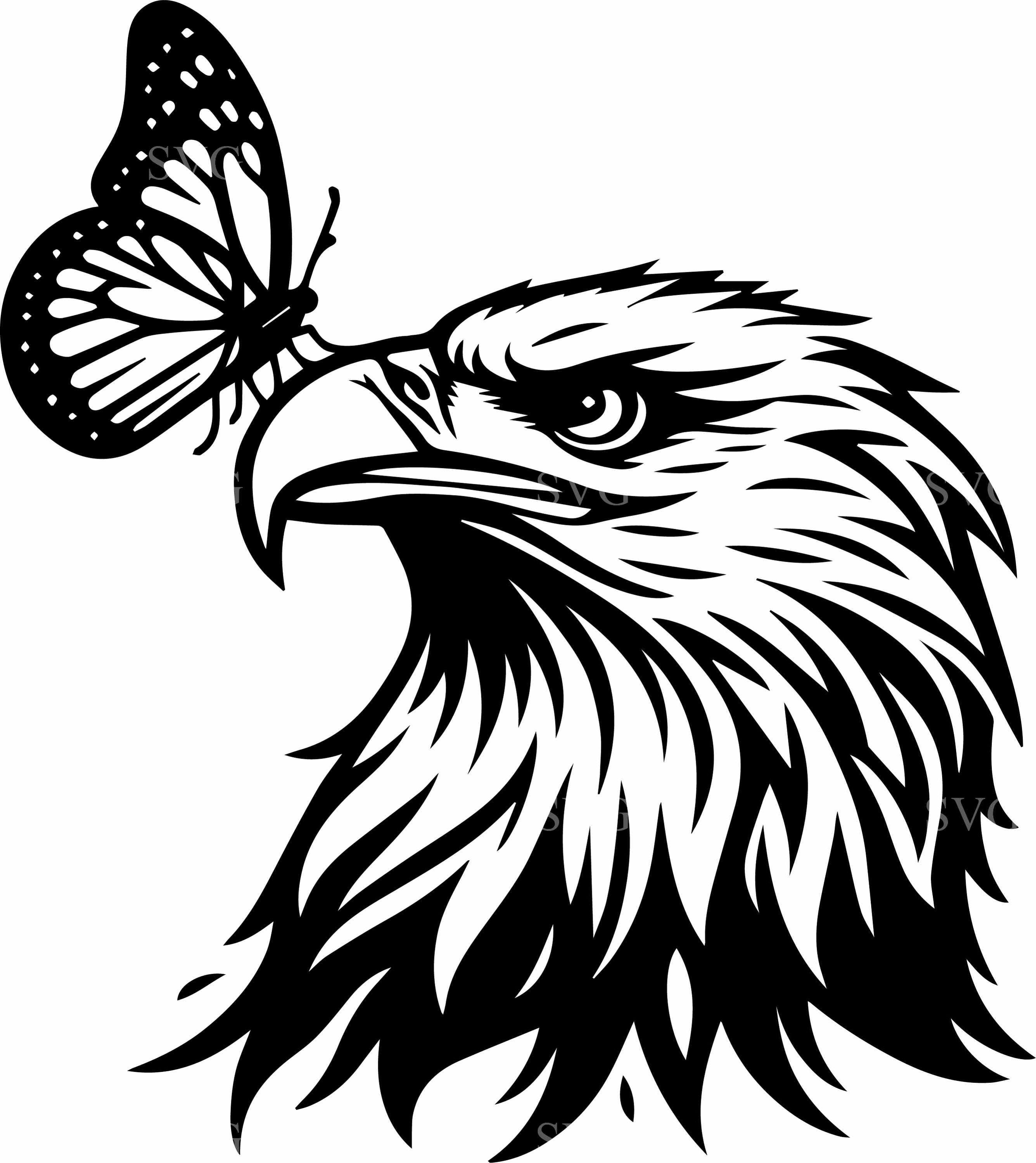 7 Bald Eagle Butterfly SVG Cut File – Patriotic Wildlife Design ...