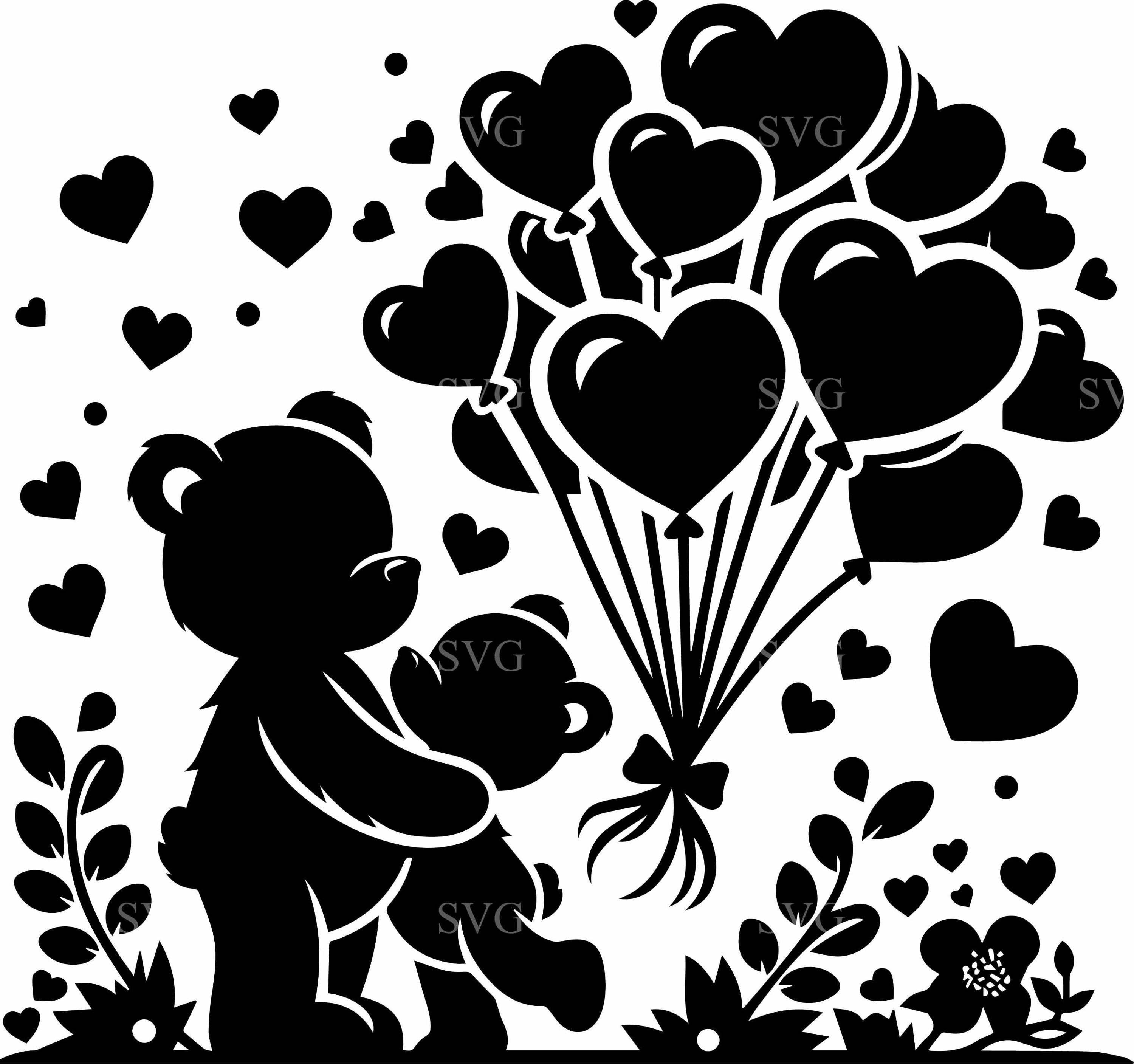 7 Love Bears SVG – Romantic Couple Cut File for Cricut, Valentine ...