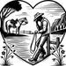 4 Cowboy Horse Heart SVG – Rustic River Scene Cut File (digital ...