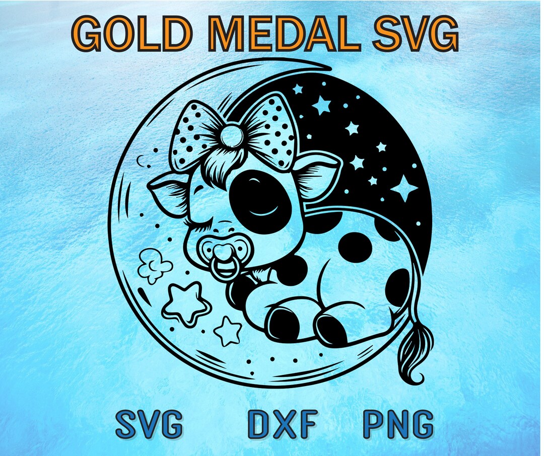 Cow Svg, Baby Svg, Pacifier Svg, Nursery Svg, Heiffer Svg, Simple Svg ...