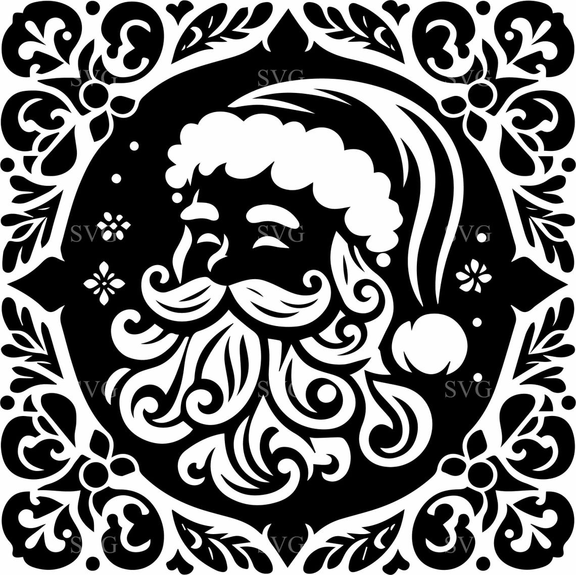 8 Christmas Cut File – Santa Claus SVG for Cricut – Jolly Holiday ...