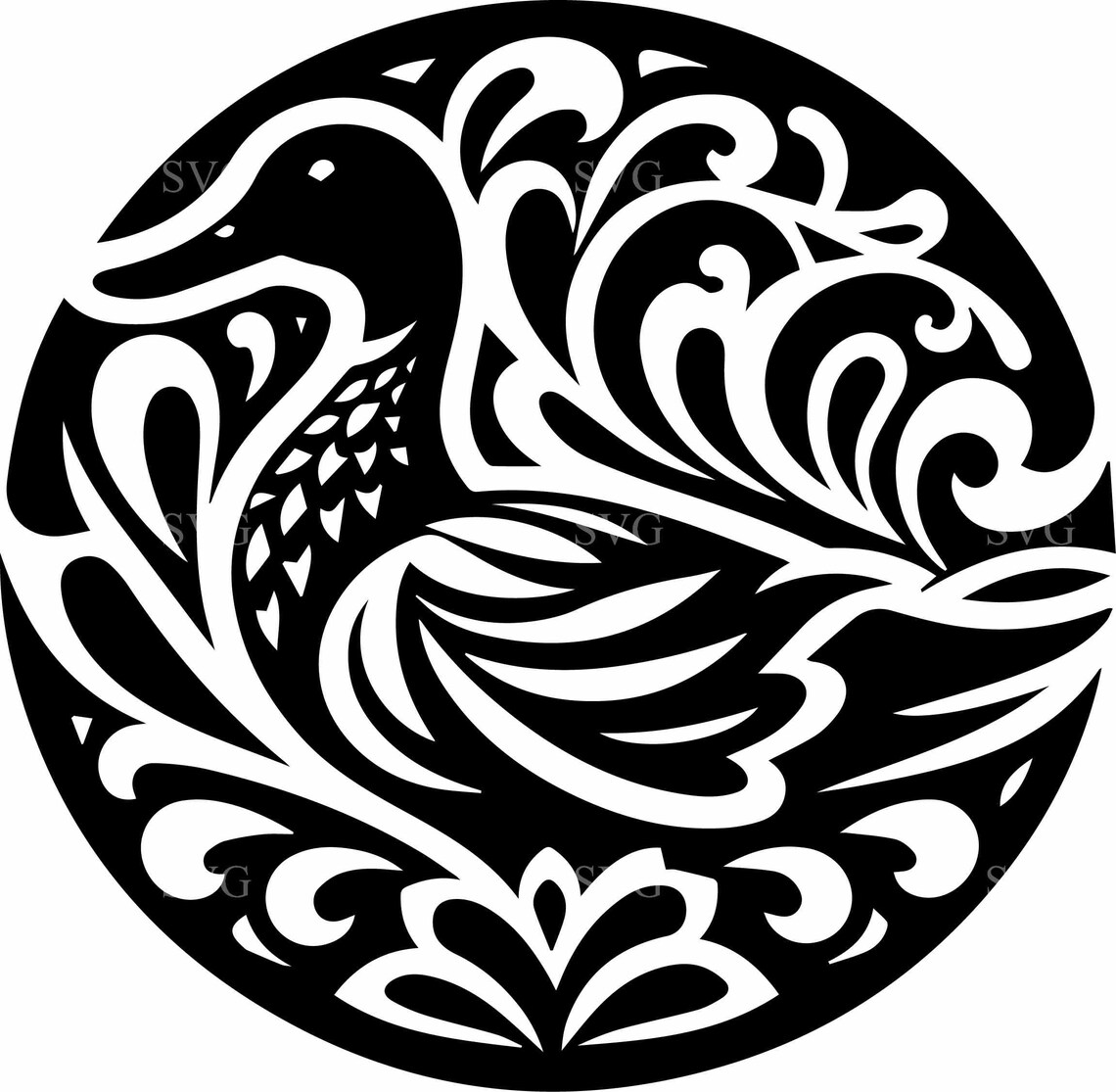 8 Floral Goose SVG – Elegant Bird Cut File for Cricut Silhouette ...