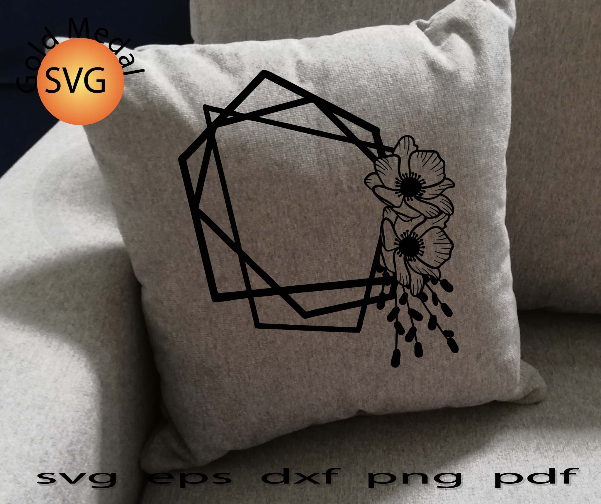 Wire Frame Svg Floral Frame Svg Monogram Frame Svg Flower - Etsy