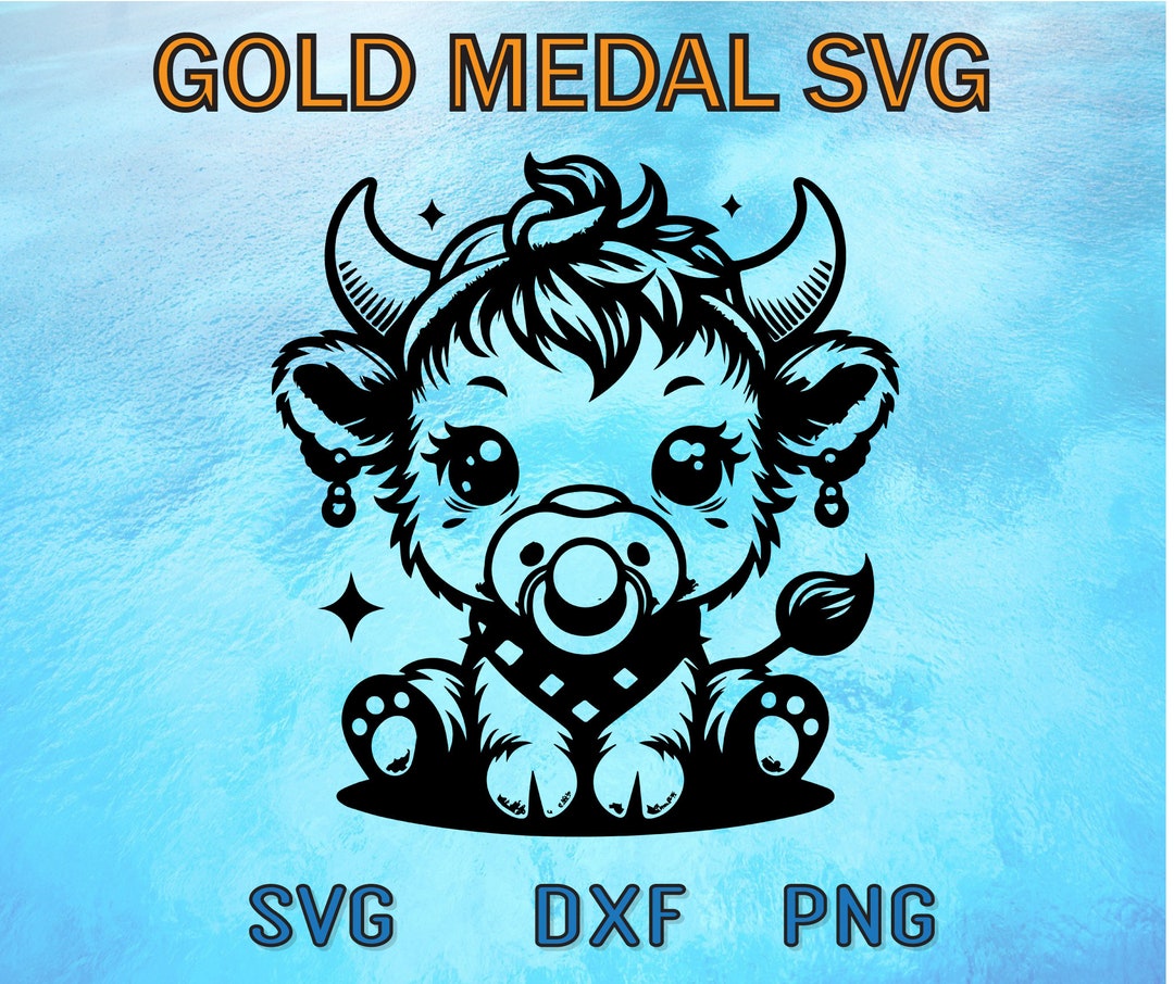 Cow Svg, Baby Svg, Pacifier Svg, Nursery Svg, Heiffer Svg, Simple Svg ...