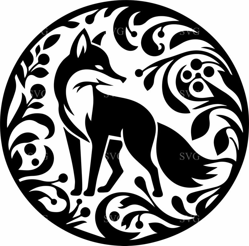 8 Floral Fox SVG – Elegant Woodland Animal Cut File for Cricut and ...