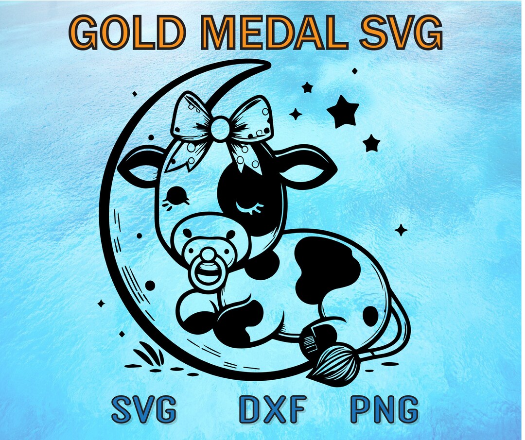 Cow Svg, Baby Svg, Pacifier Svg, Nursery Svg, Heiffer Svg, Simple Svg ...