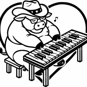 9 Cow SVG, Cowboy Cut File, Musical Farm Animal Clipart, Digital ...