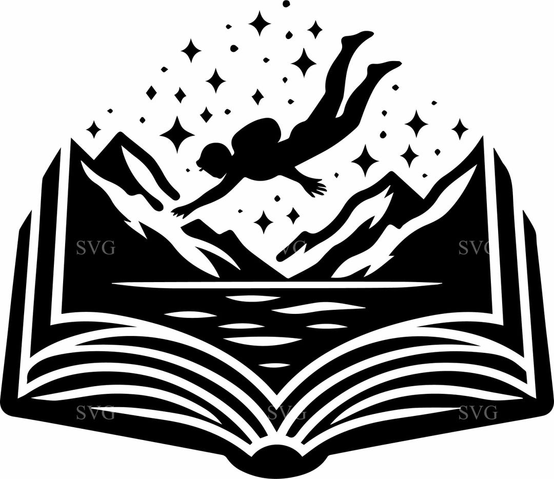 4 Adventure Book SVG, Fantasy Reading Cut File, Explore Mountains and ...