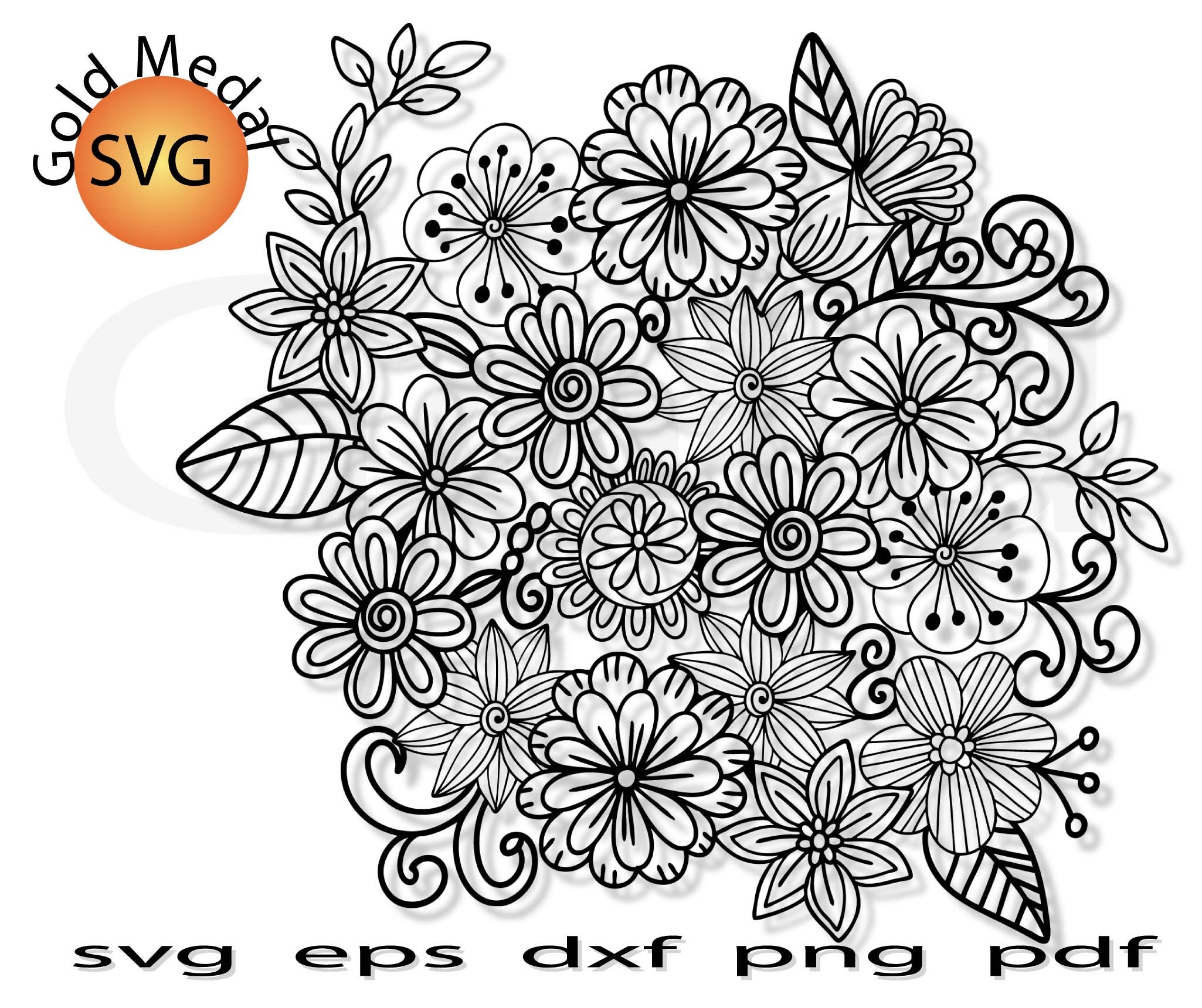 Digital Art & Collectibles Mandala svg/ flower mandala svg etna.com.pe