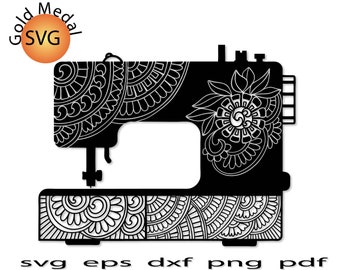 Sewing Machine Mandala Svg | Etsy UK