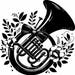 4 Floral Tuba SVG Cut File, Music Clipart, Laser Cut Vector Art - Etsy