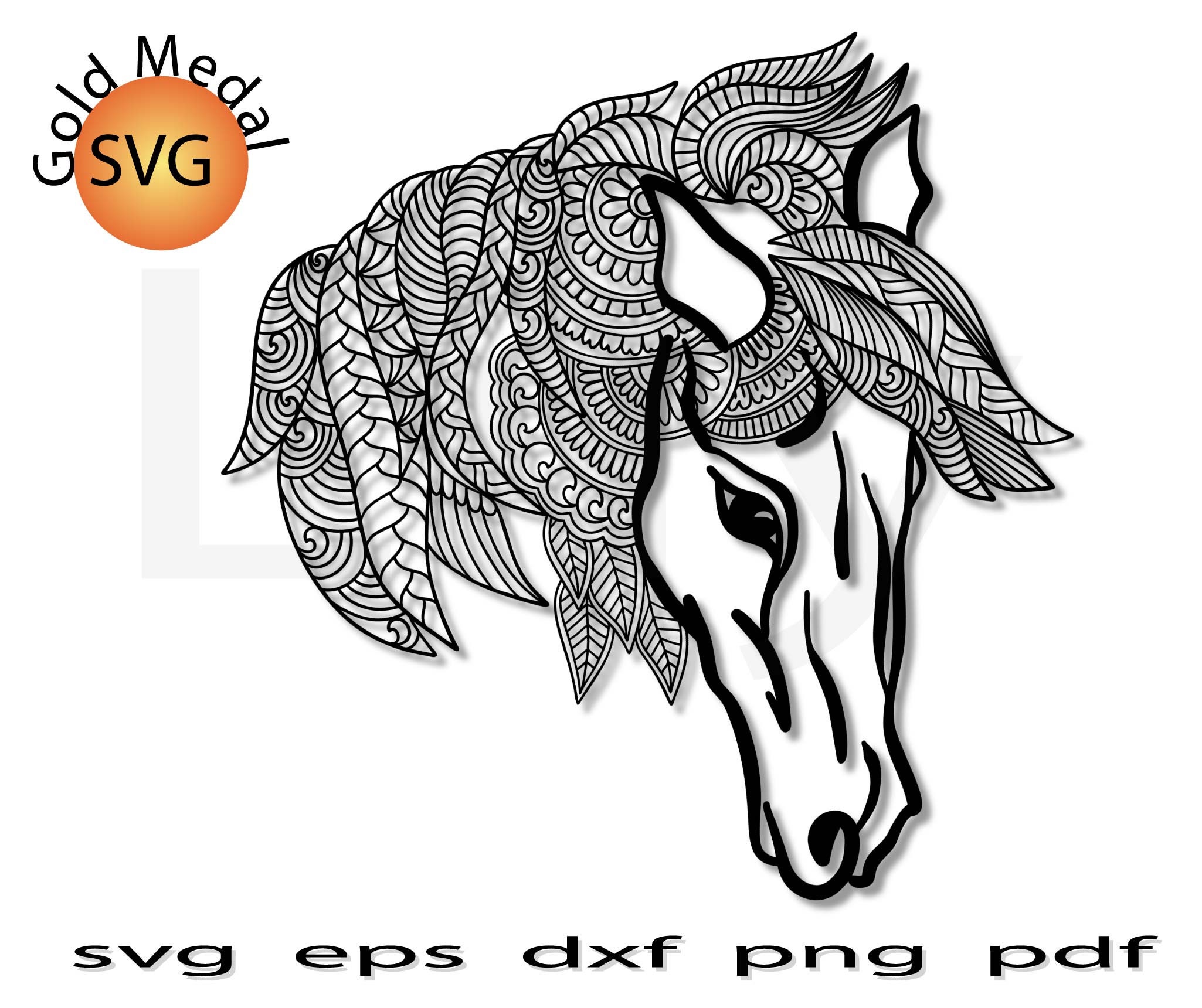 Horse Svg Horse Mandala Svg Horse Svg Files Animal Mandala - Etsy Canada