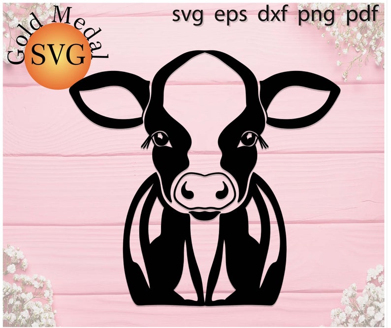 Cow Silhouette Svg Cow Head Svg Farm Animal Svg Heifer Svg - Etsy