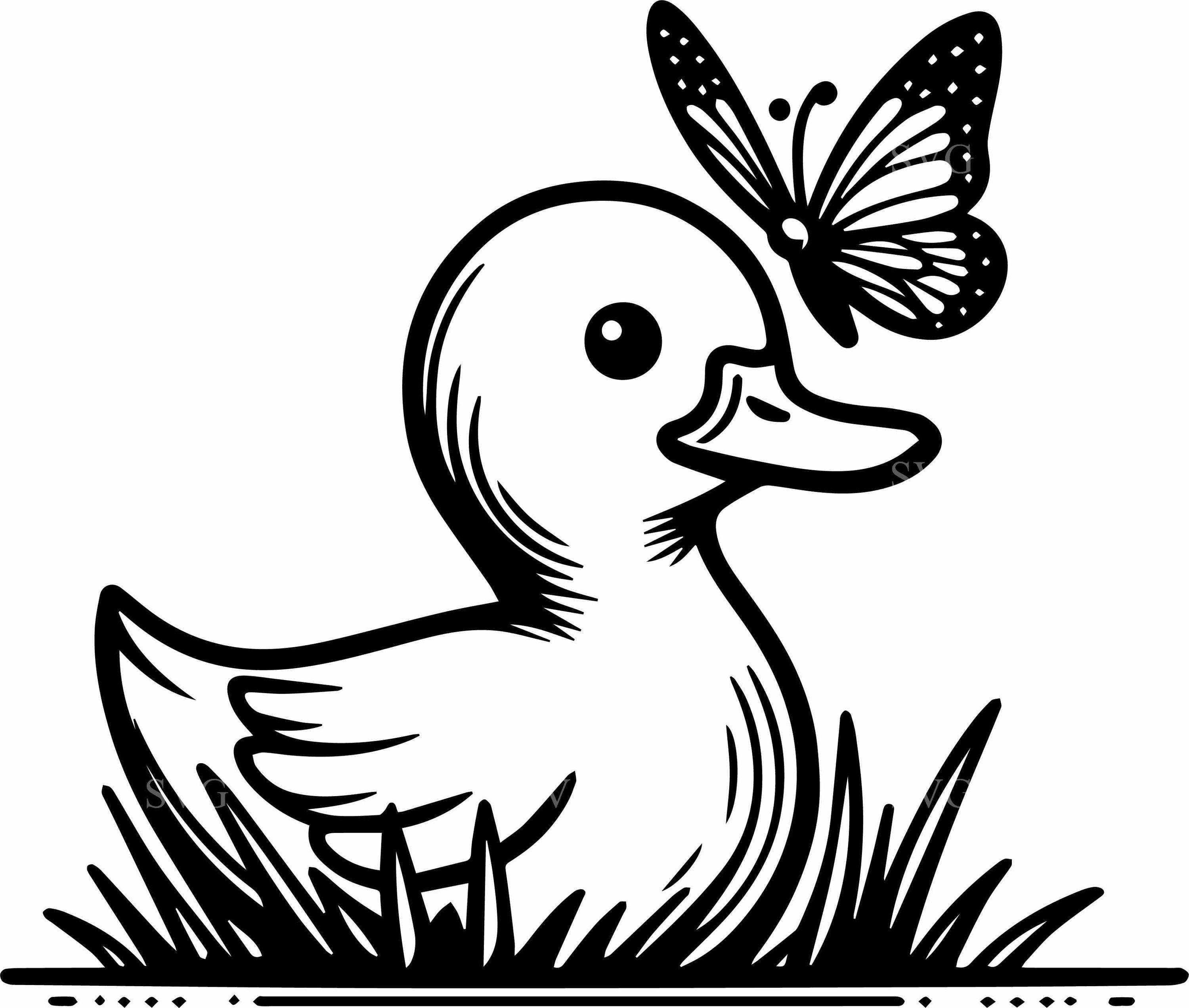 7 Duck Butterfly SVG – Spring Easter Nursery Decor Cut File (digital ...