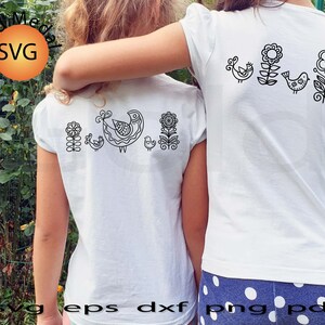Folk Art Svg, Bird Svg, Folk Art Flower Svg, Primitive Svg, Country Svg ...