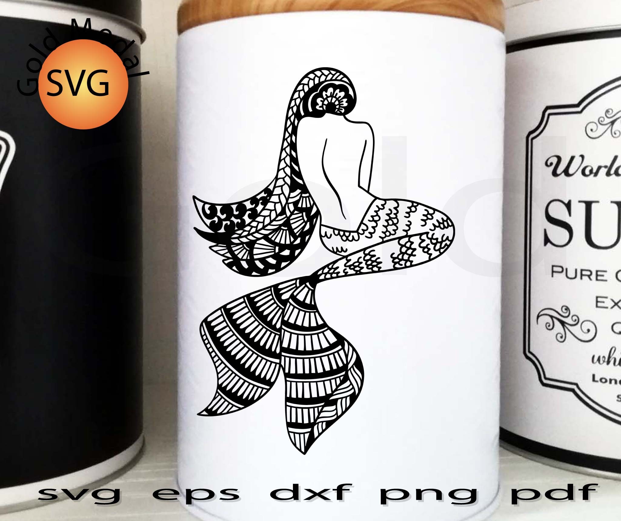 Mermaid Svg Mermaid Mandala Svg Mandala Svg Mermaid - Etsy