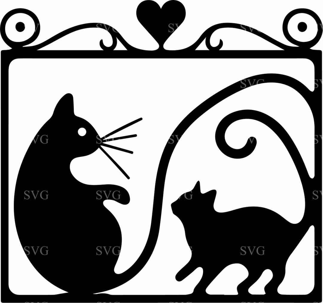 4 Cat and Mouse Friendship SVG 4 Cut File - Unique Cat and Mouse ...