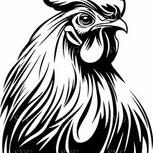 10 Rooster SVG Cut File, Farm Animal Silhouette for Cricut and Laser ...
