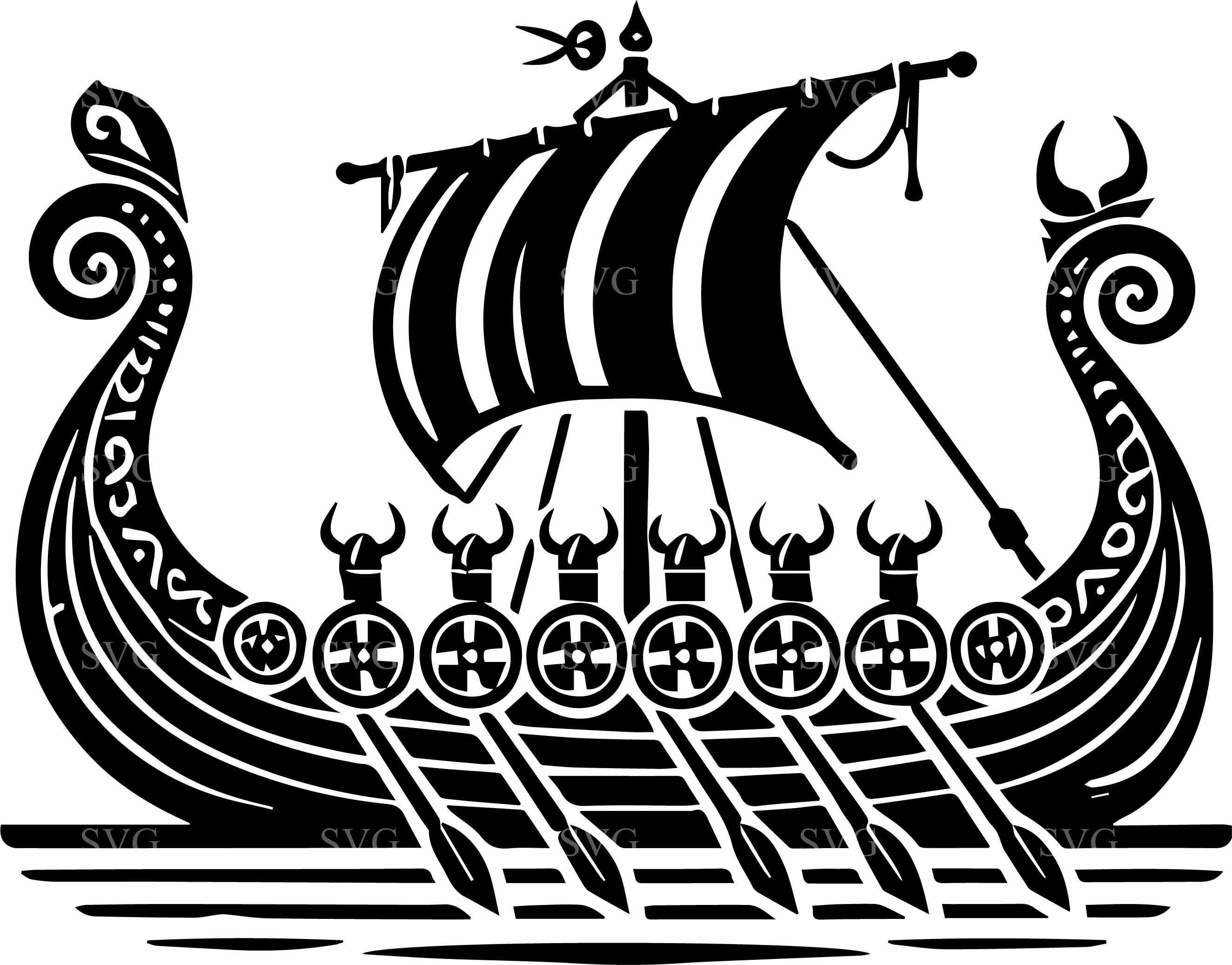8 Viking Ship SVG, Nordic Longboat Cut File (digital Download) - Etsy