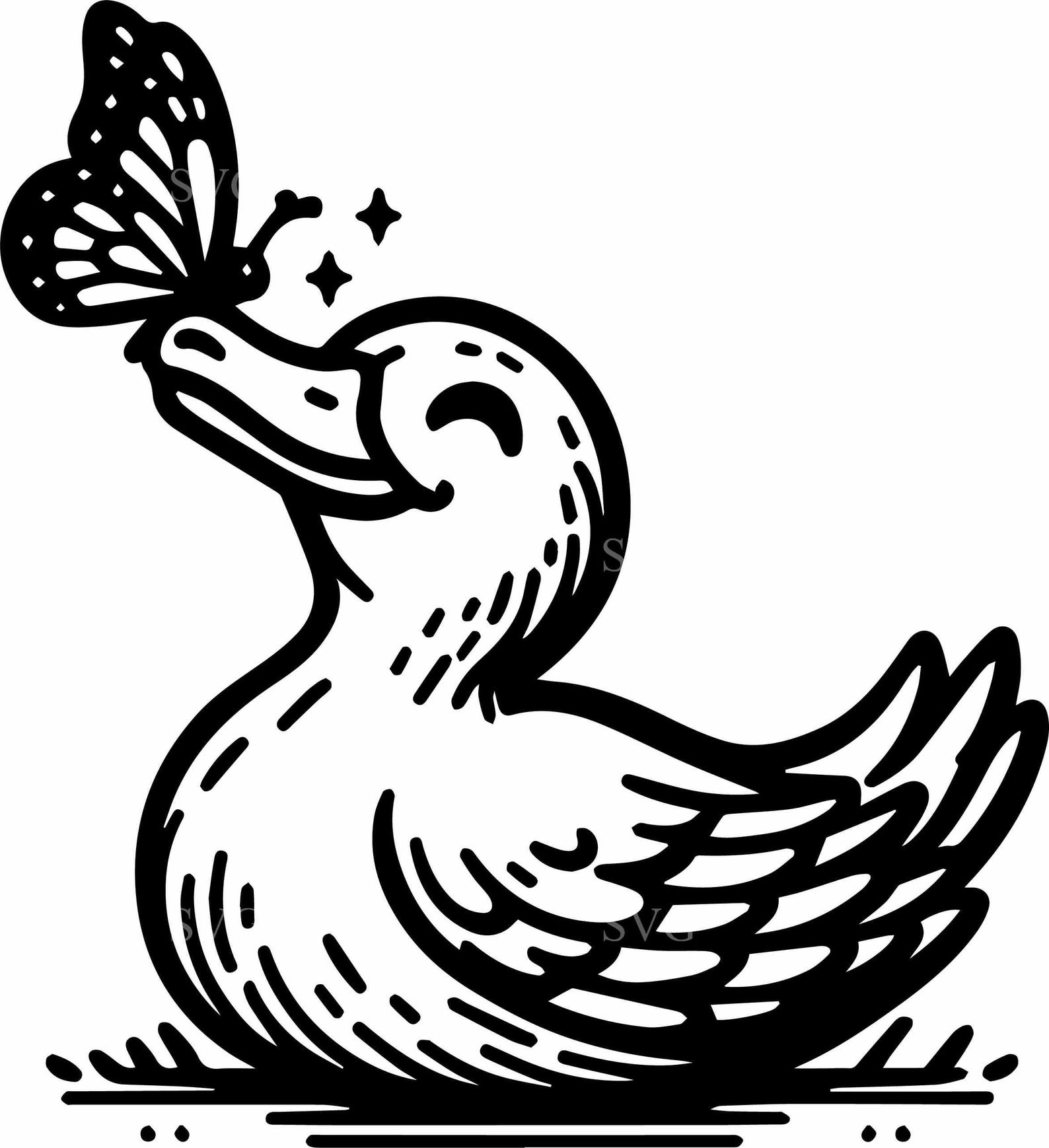 7 Duck Butterfly SVG – Spring Easter Nursery Decor Cut File (digital ...
