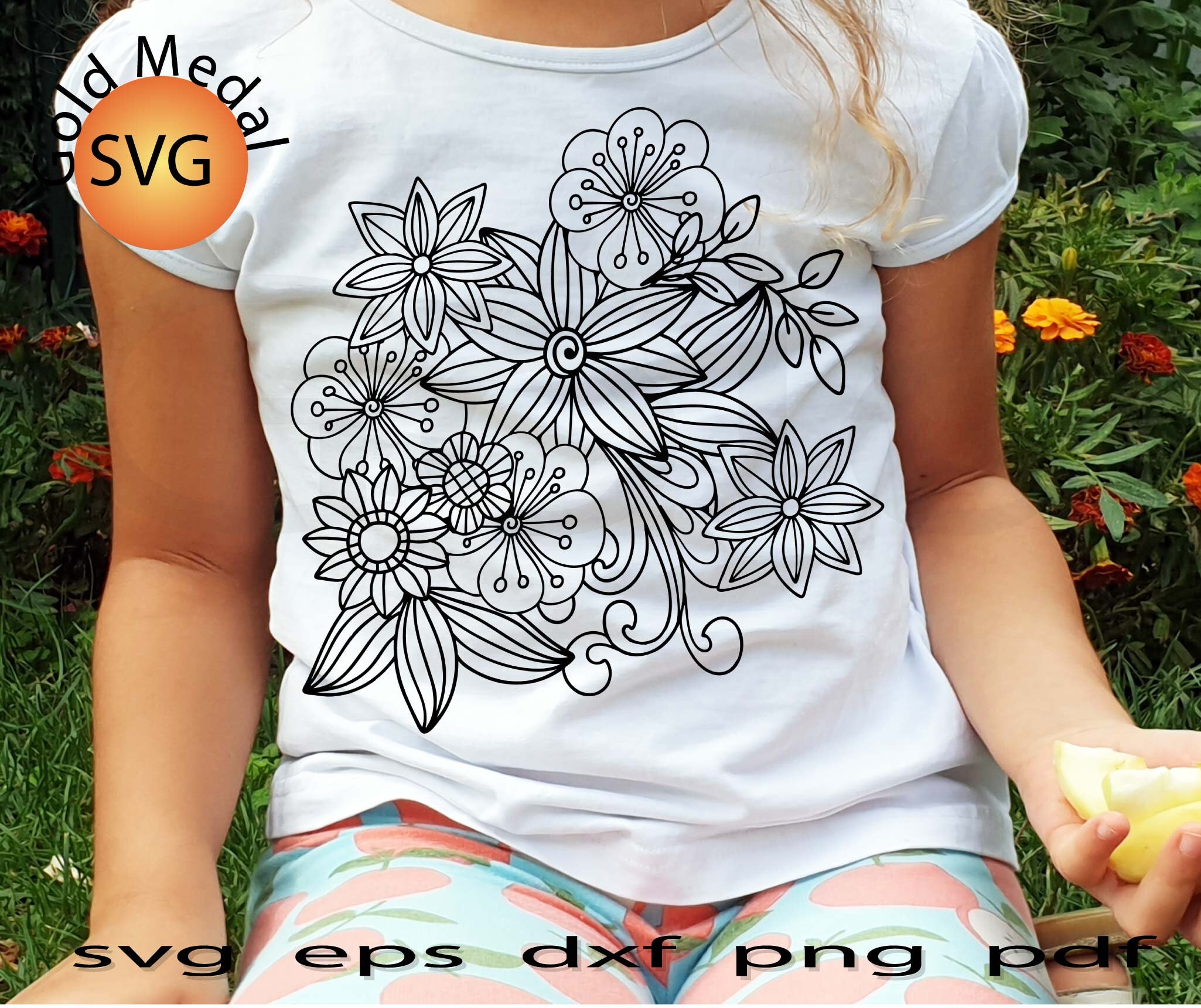 Flower Svg Files Flower Svg Flower Svg File Flower Border - Etsy