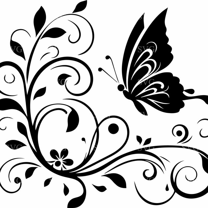 Butterfly Scroll - Etsy